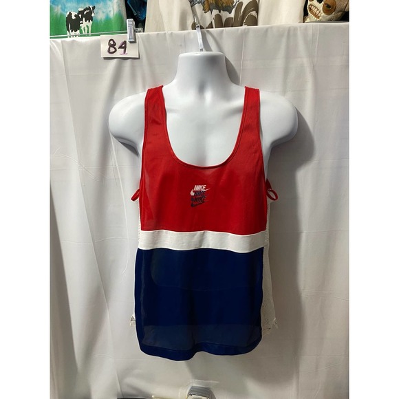 Nike | Shirts | Vintage Nike Mesh Splice Tank Top 3 Check Logo Size ...
